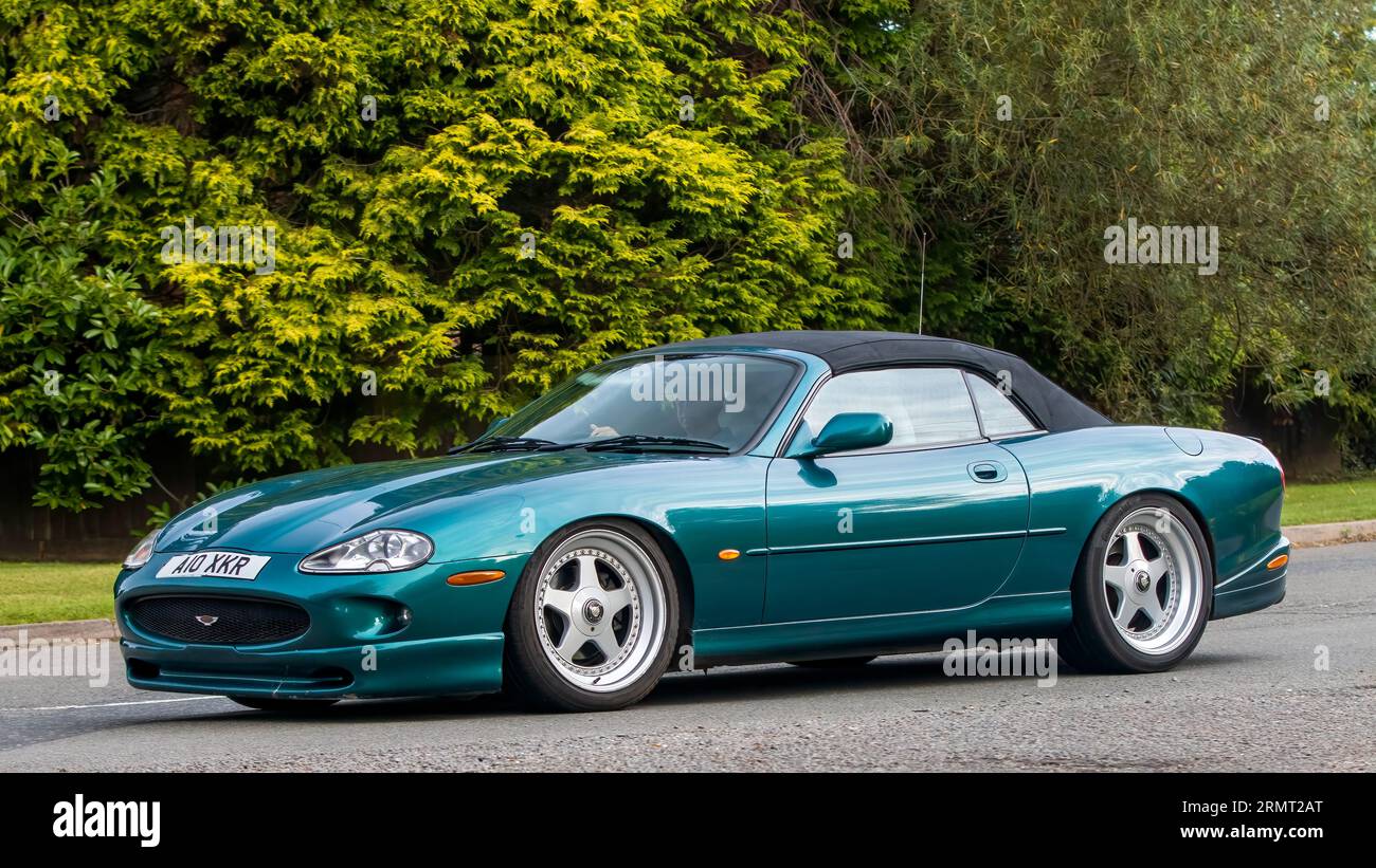 Whittlebury,Northants,UK -Aug 27th 2023: 1996 green Jaguar XK8 car ...