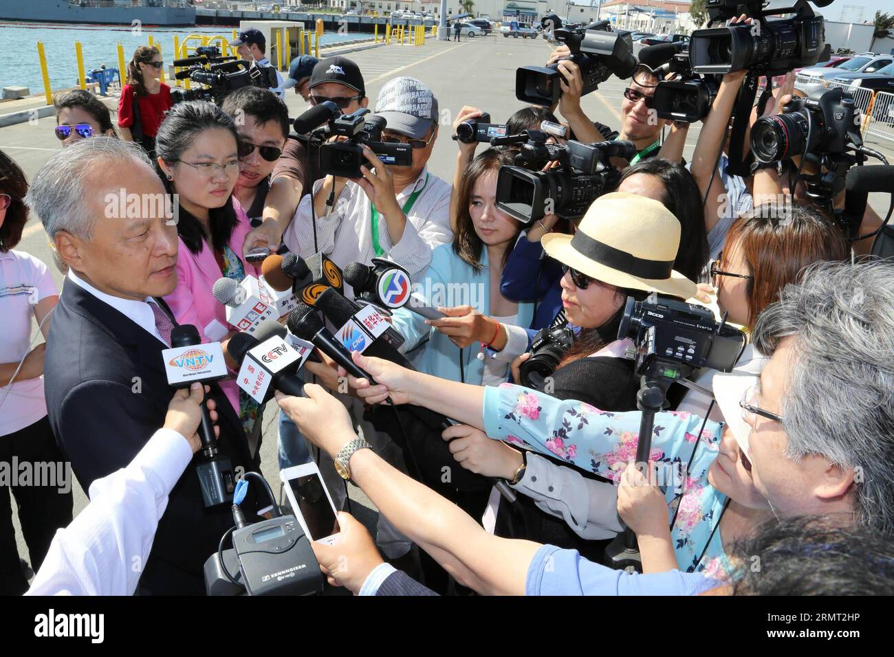 SAN DIEGO, Aug. 10, 2014 -- Chinese ambassador to the United States Cui ...