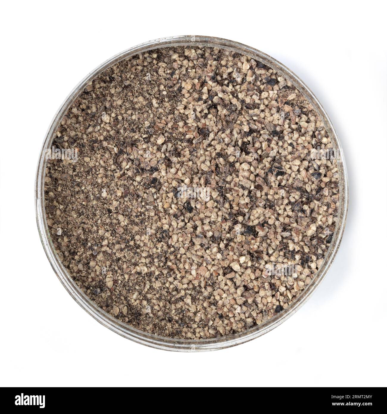 Spice Top View – Black Pepper Powder – Isolated on White Background ...