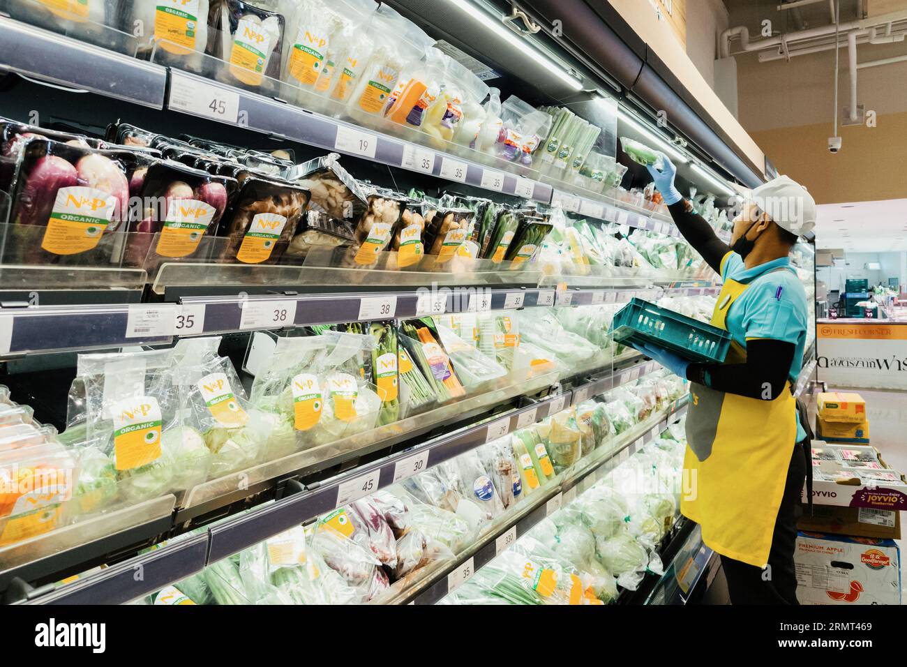 Bangkok, Thailand - September 2, 2023 : asian young man working as shop ...