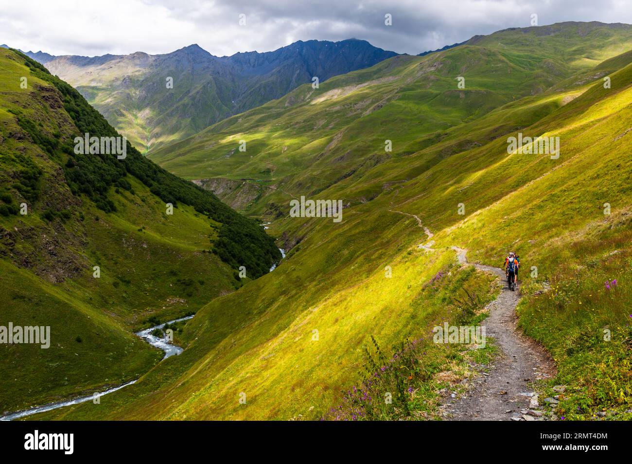 Hike through seemingly endless gorges of Tusheti,Georgia Stock Photo ...