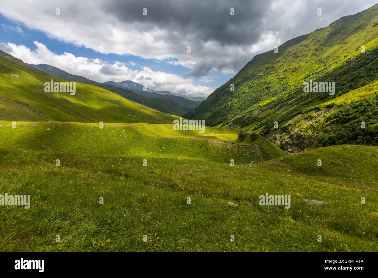 Hiking trail through Tusheti, Georgia Stock Photo - Alamy