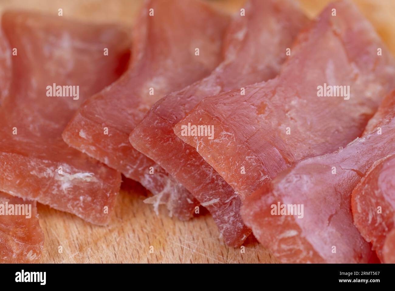 Square chicken fillet sausage, dried sausage made of high-quality ...
