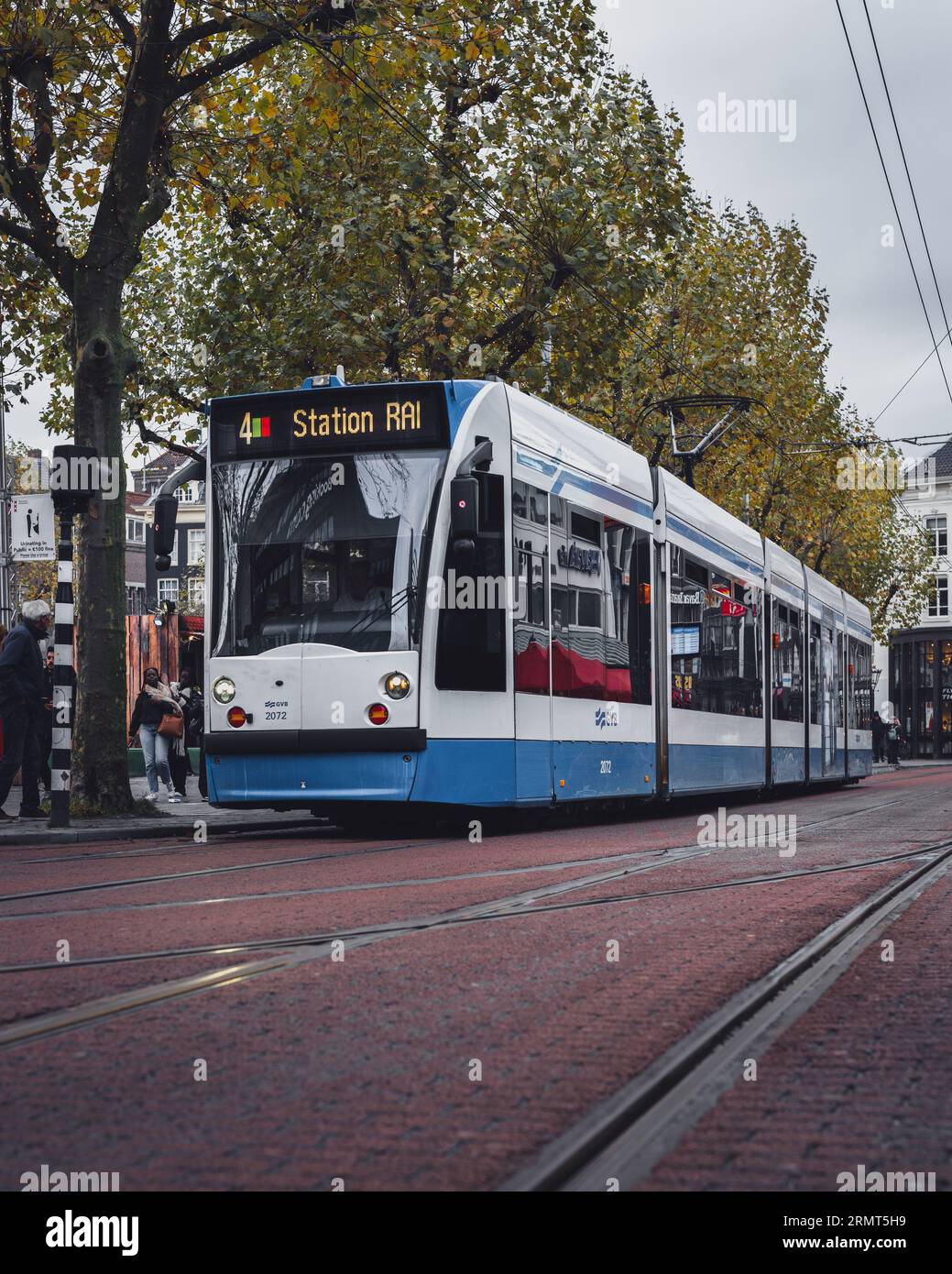Amsterdam, Netherlands - November 28 2022: An Amsterdam tram towards ...