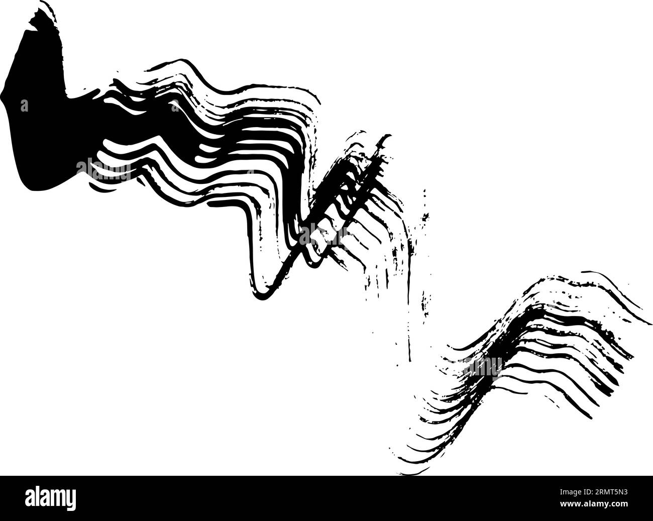 Dry Brush Wave Broad Stroke Element Stock Vector Image & Art - Alamy