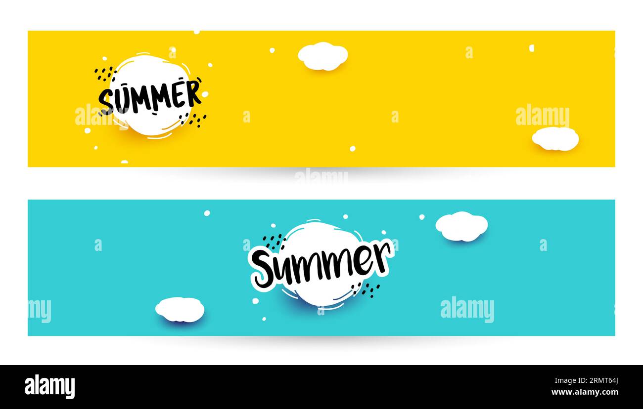Bright summer horizontal banner with Place for text. Concept summertime ...