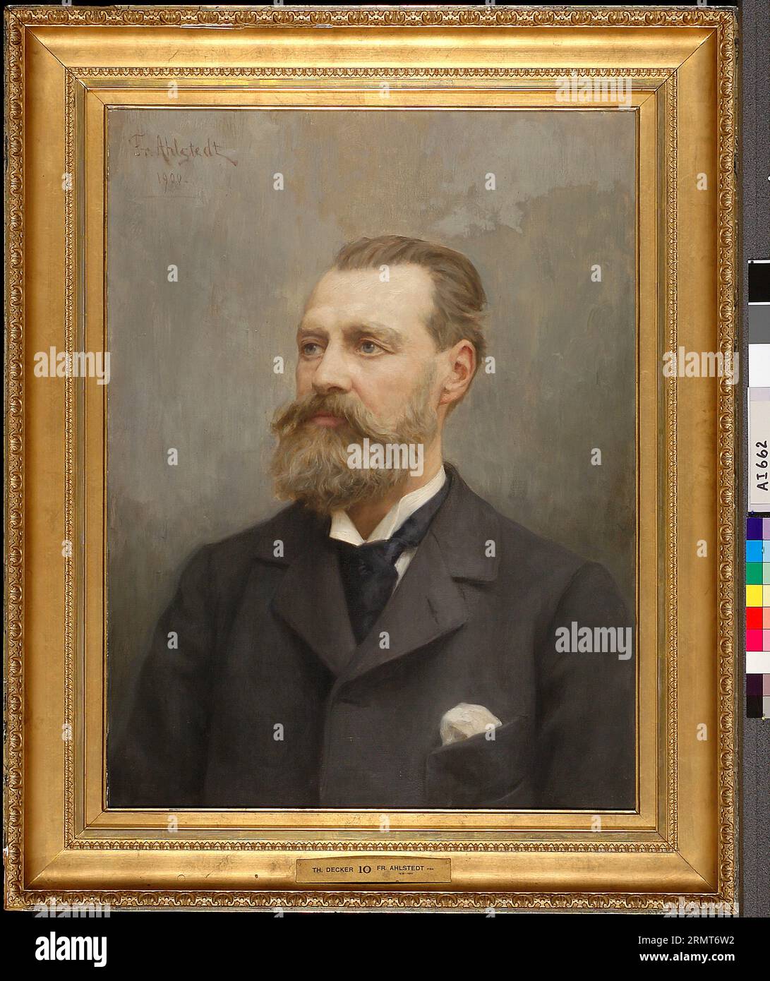 Portrait of Architect Theodor Decker 1900 by Fredrik Ahlstedt Stock ...