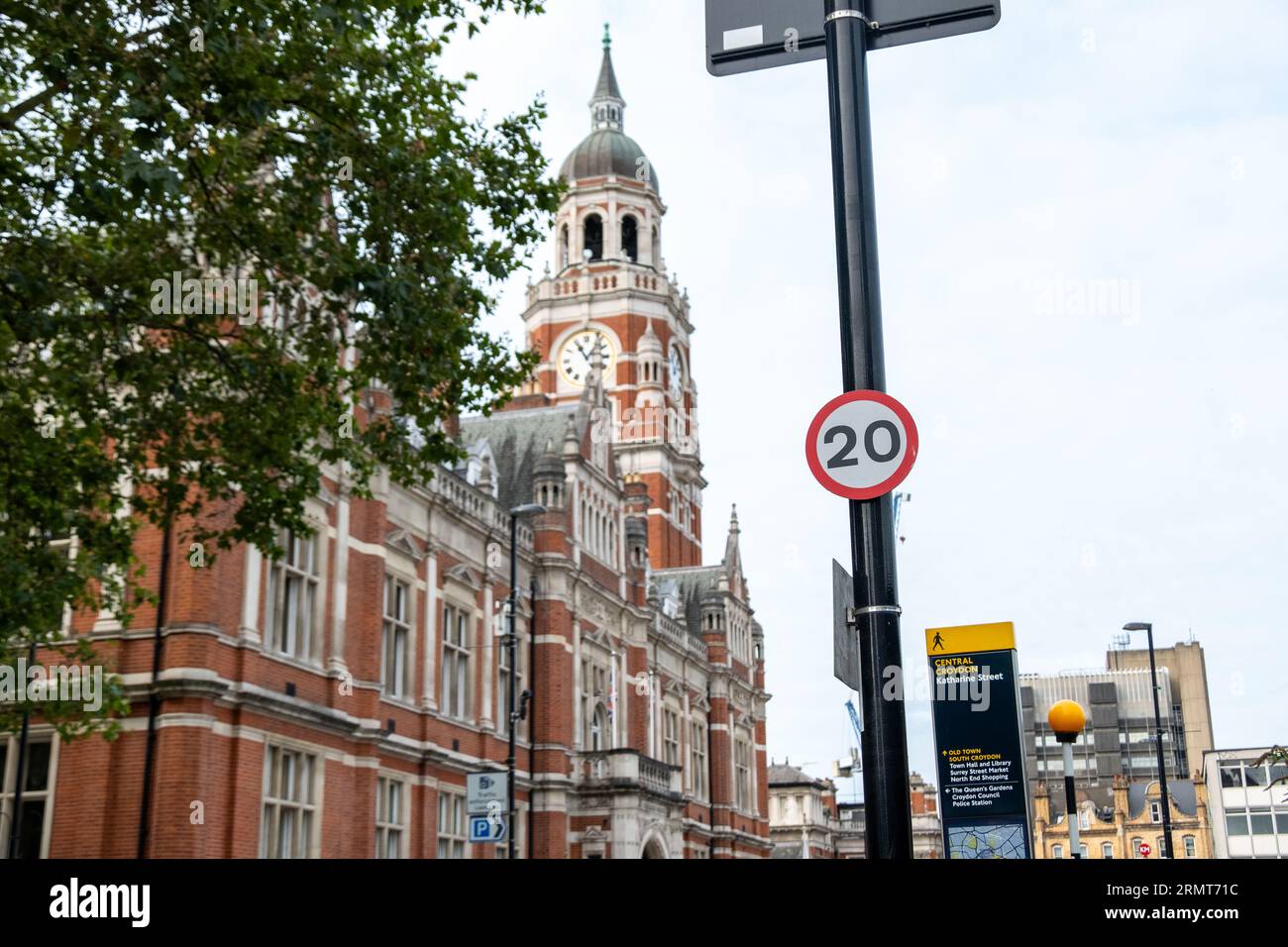 CROYDON, LONDON- AUGUST 29, 2023: Croydon Town Hall- council building ...