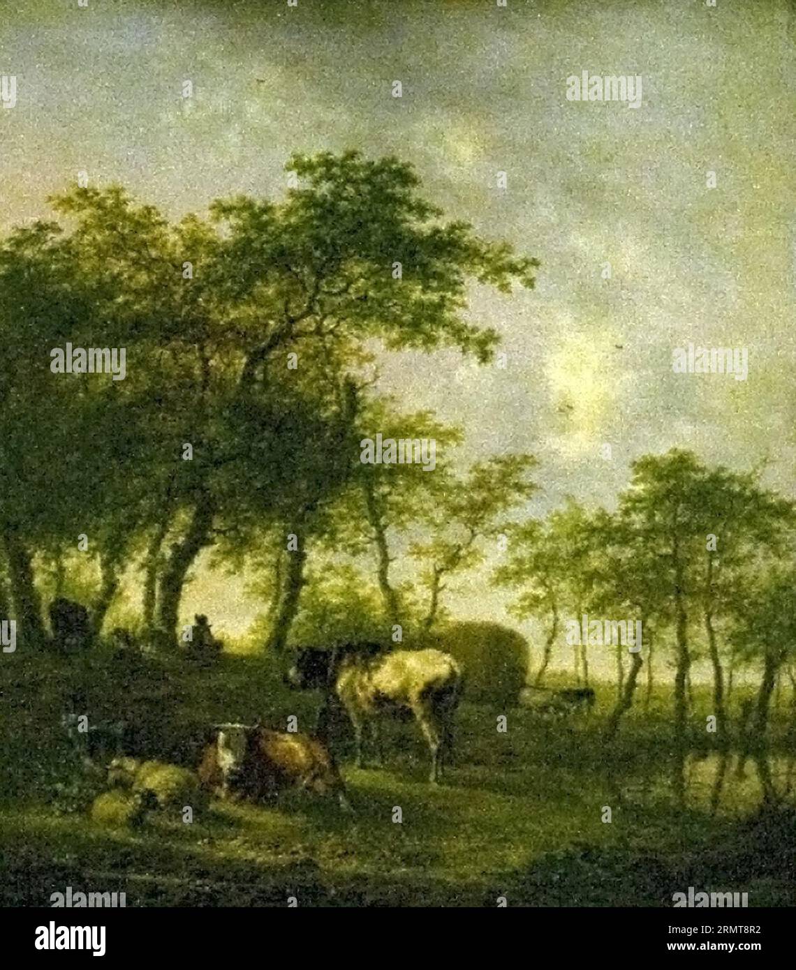 Landscape with cattle 1804 by Jan Kobell II Stock Photo - Alamy