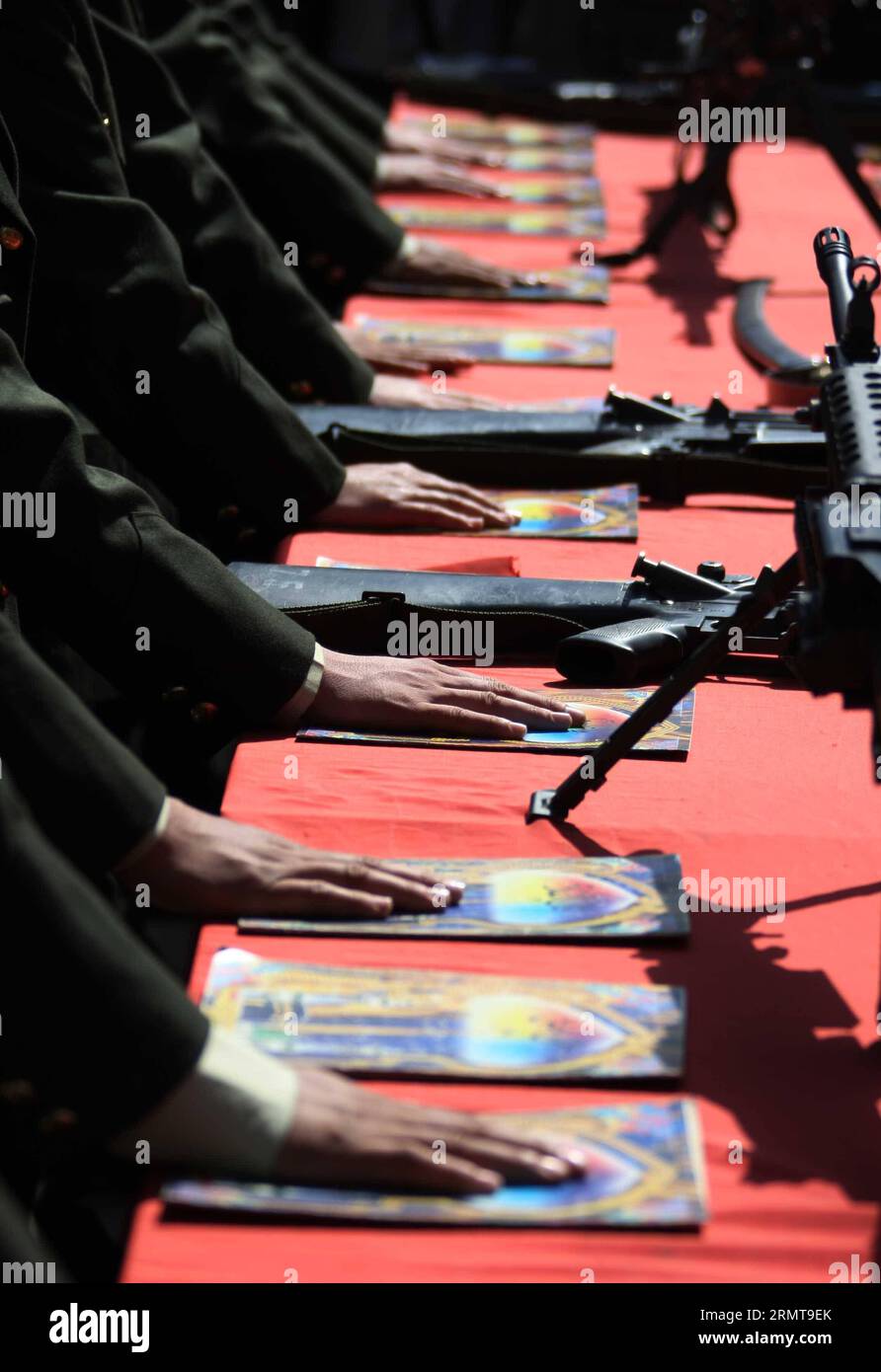 KABUL, Aug. 24, 2014 -- Newly-graduated female Afghan National Army ...