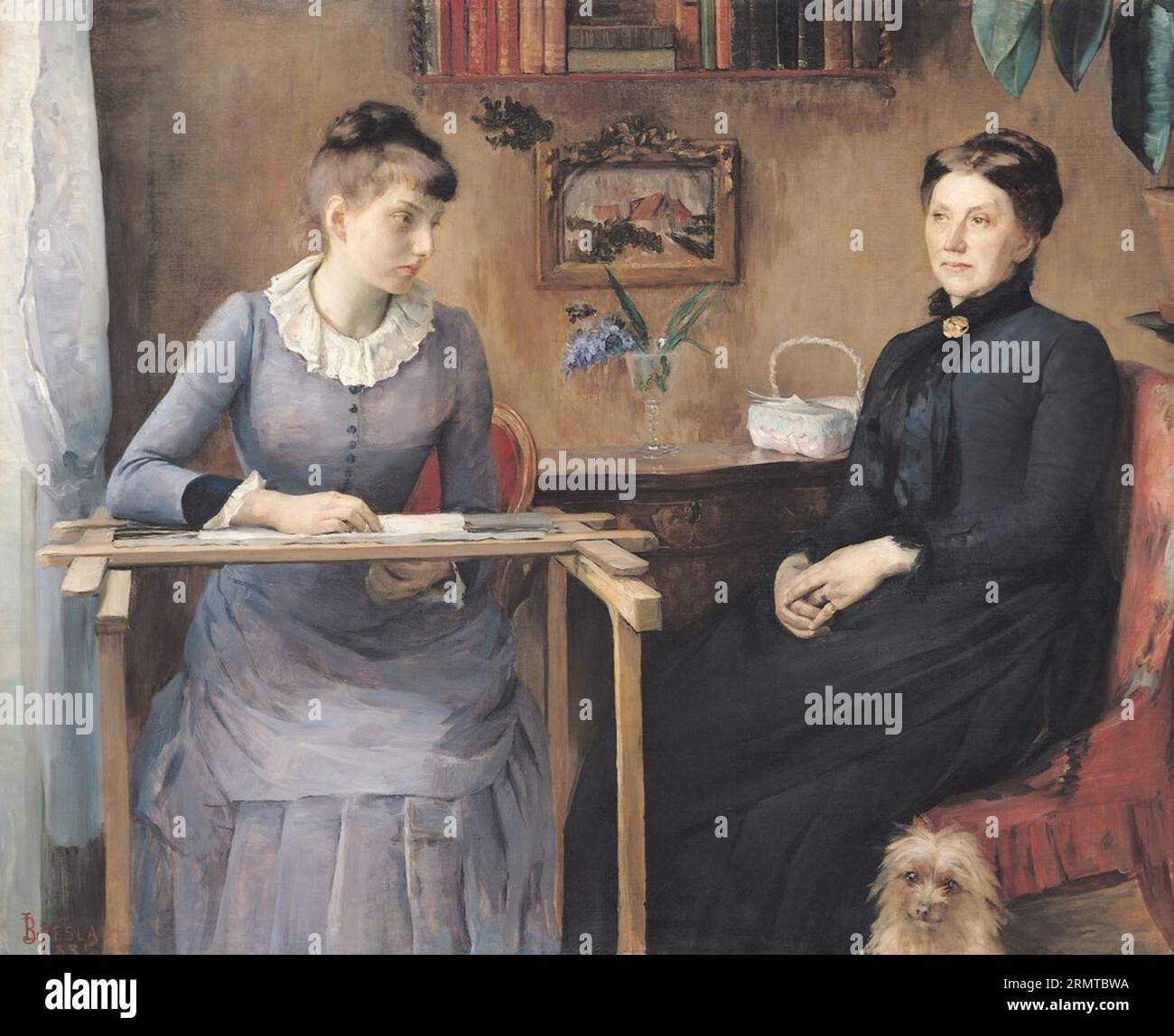 Chez soi 1885 by Louise Catherine Breslau Stock Photo - Alamy