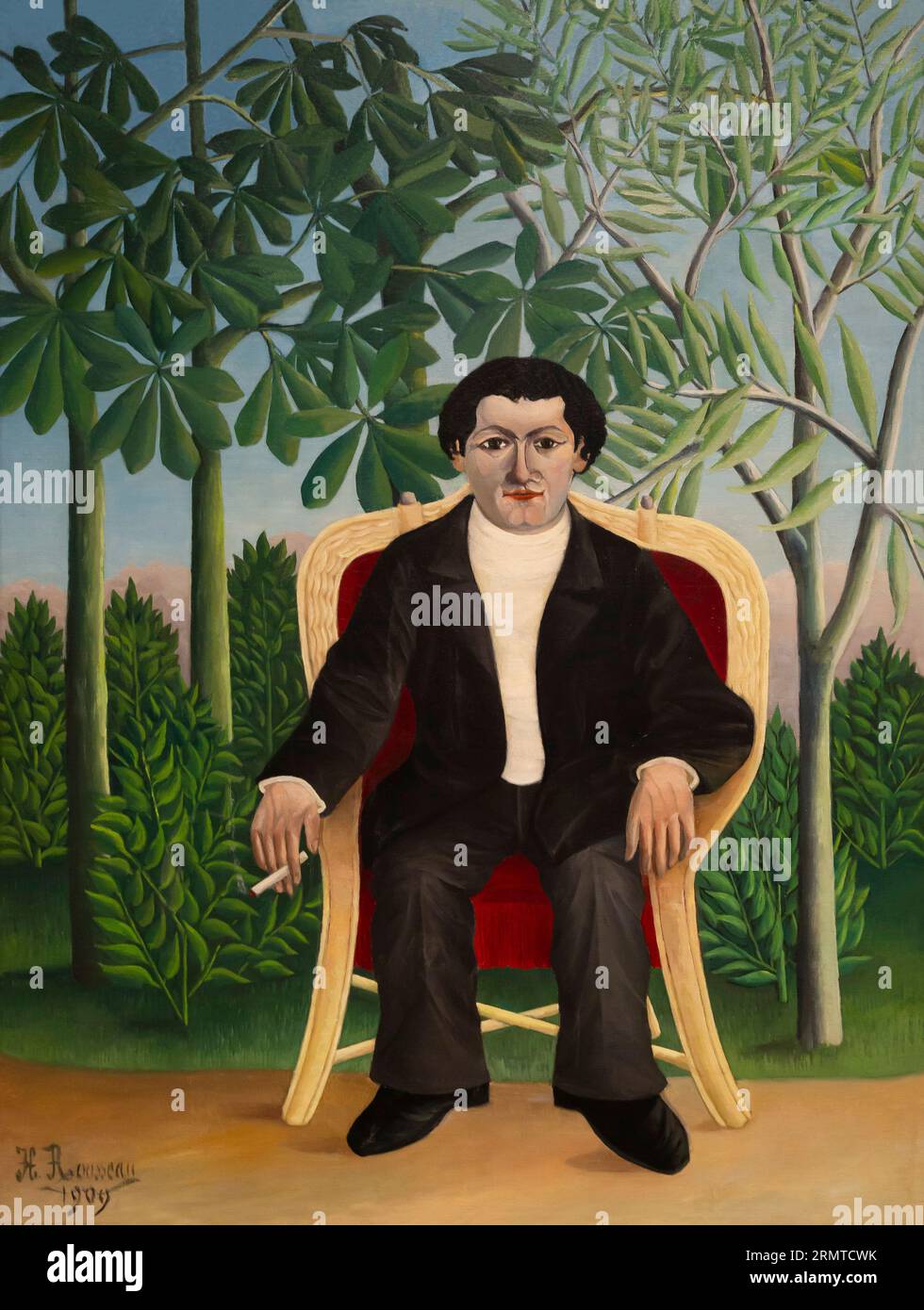 Naive art portrait painting hi-res stock photography and images - Alamy