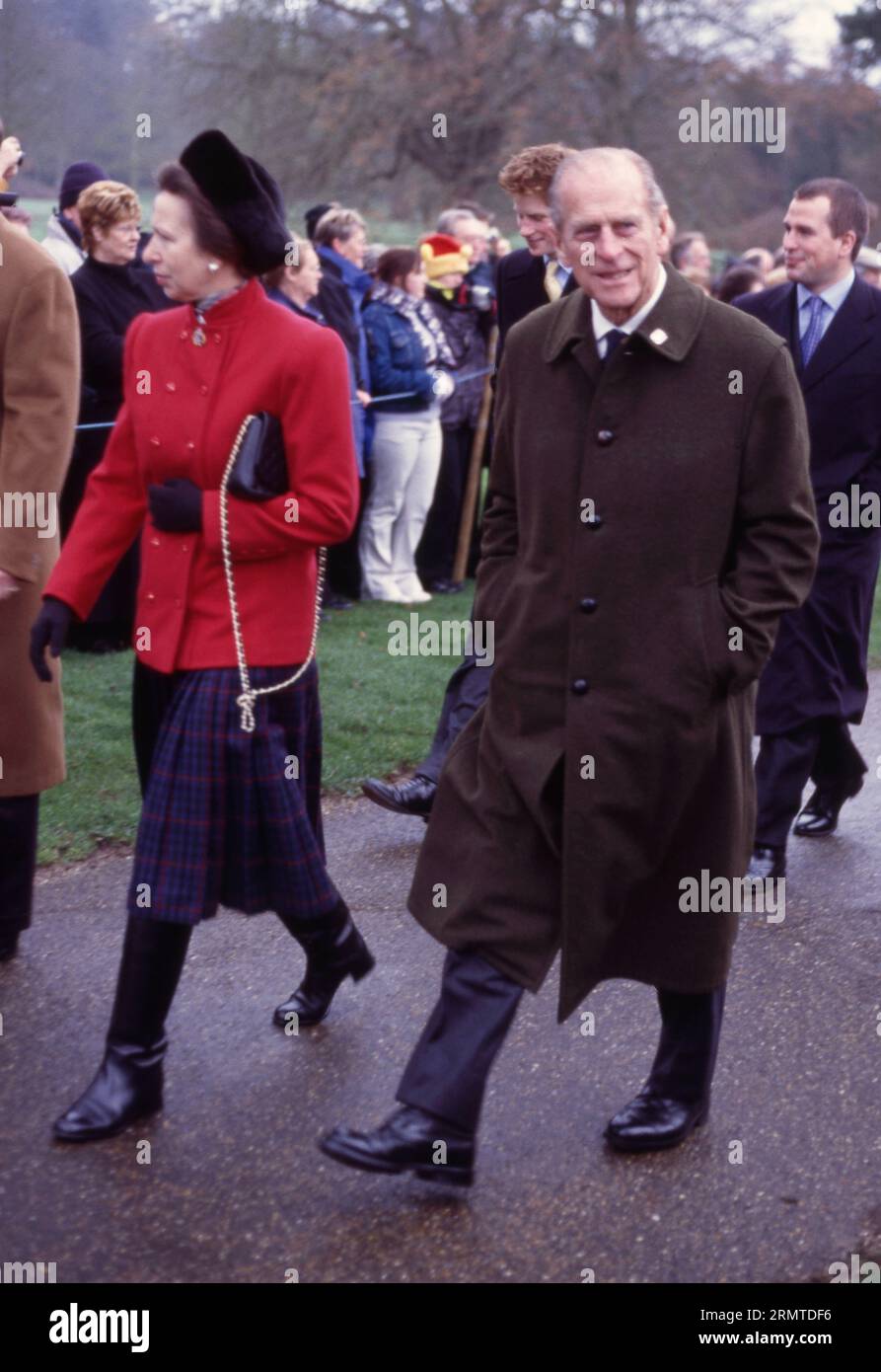 Prince Philip, The Duke of Edinburgh and Princess Royal at Sandringham ...