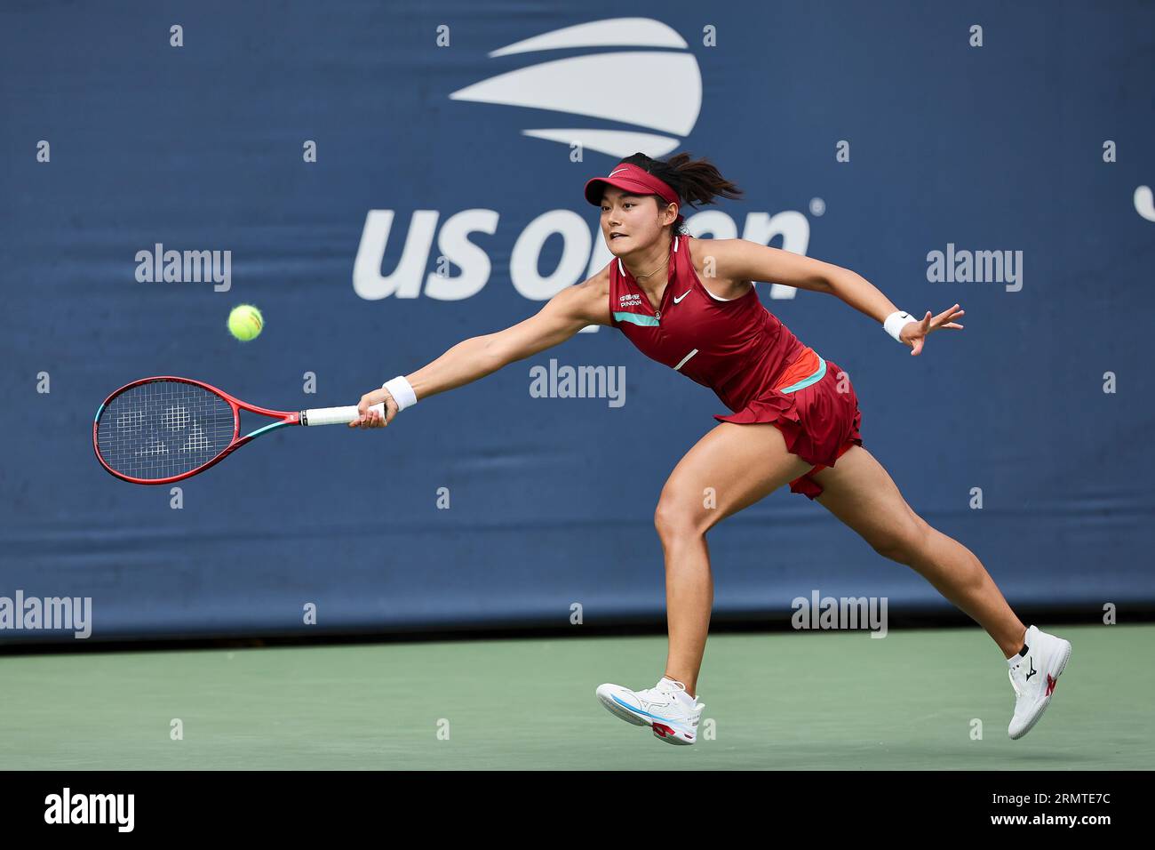 New York, New York, USA. 29th Aug, 2023. YAFAN WANG (CHN) in action ...
