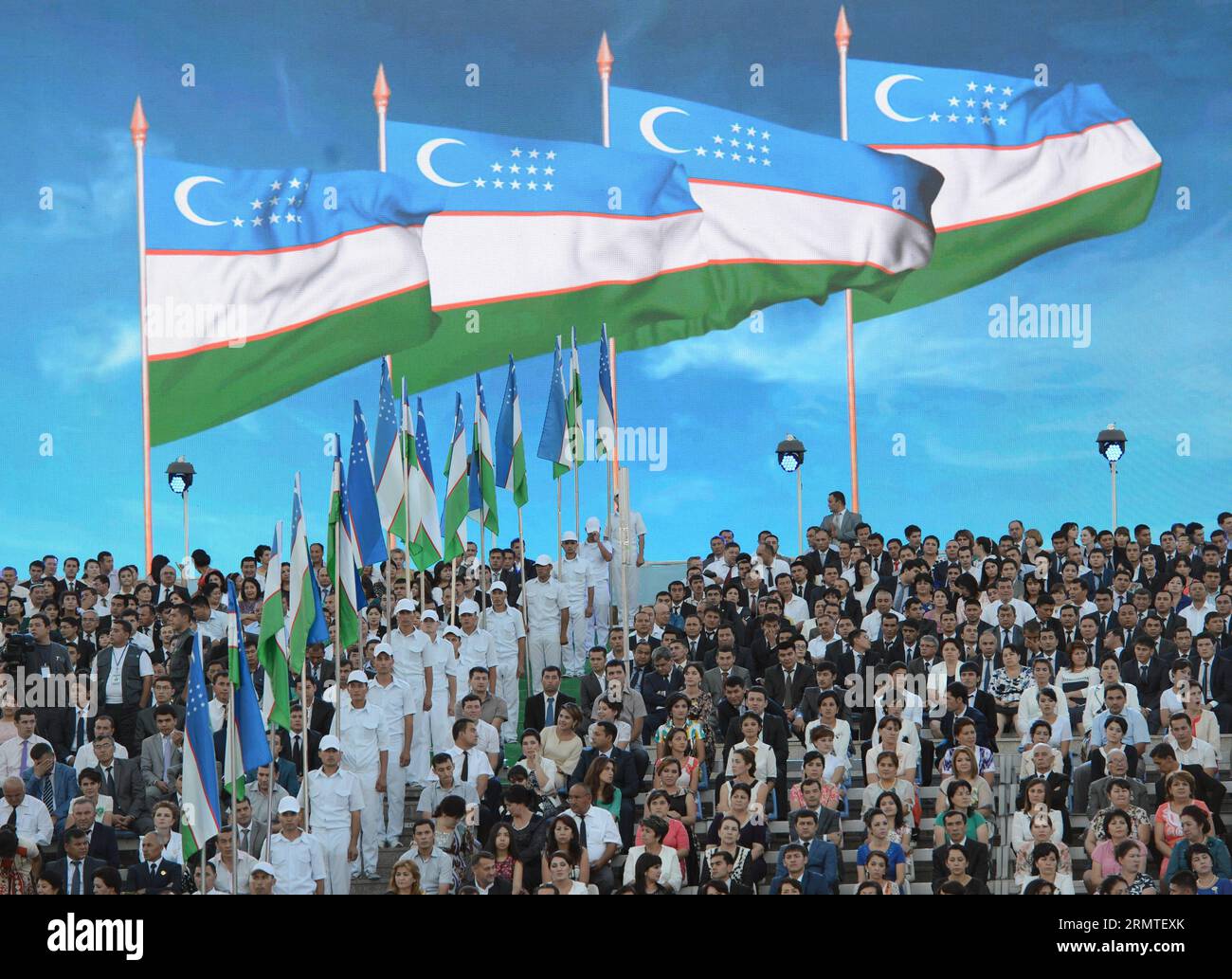 People attend the Independence Day celebration in Tashkent, capital of ...