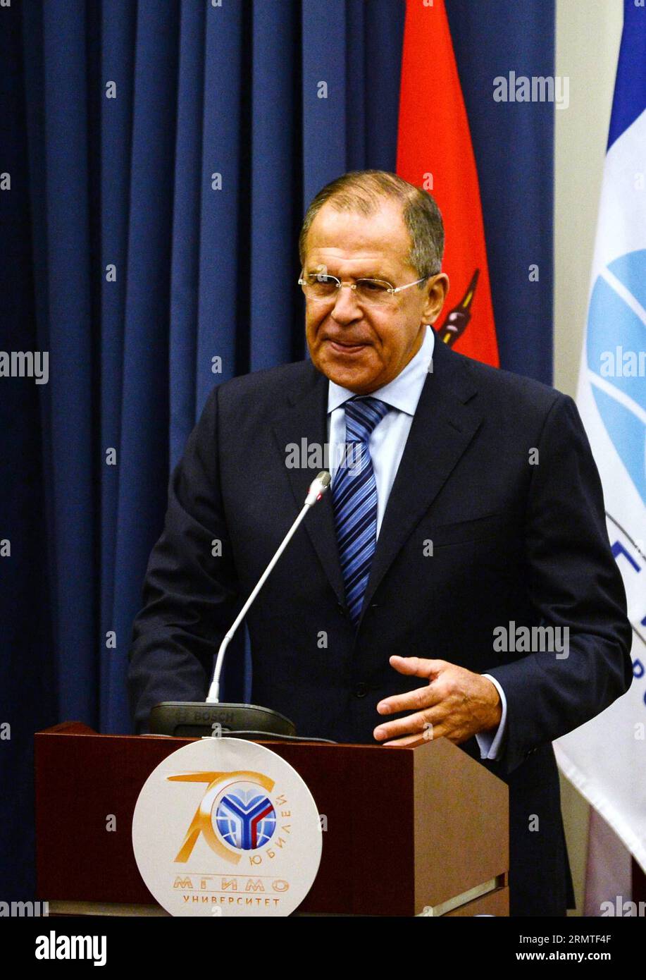 (140901) -- MOSCOW, Sept. 1, 2014 -- Russian Foreign Minister Sergei ...