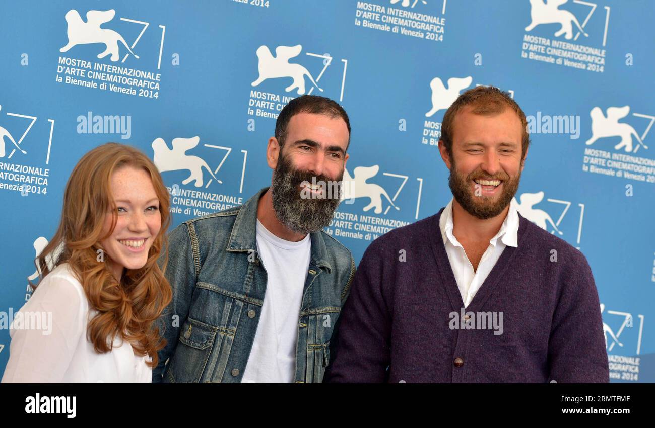 (140902) -- VENICE, Sept. 2, 2014 -- Actor Benjamin Dilloway, actress ...