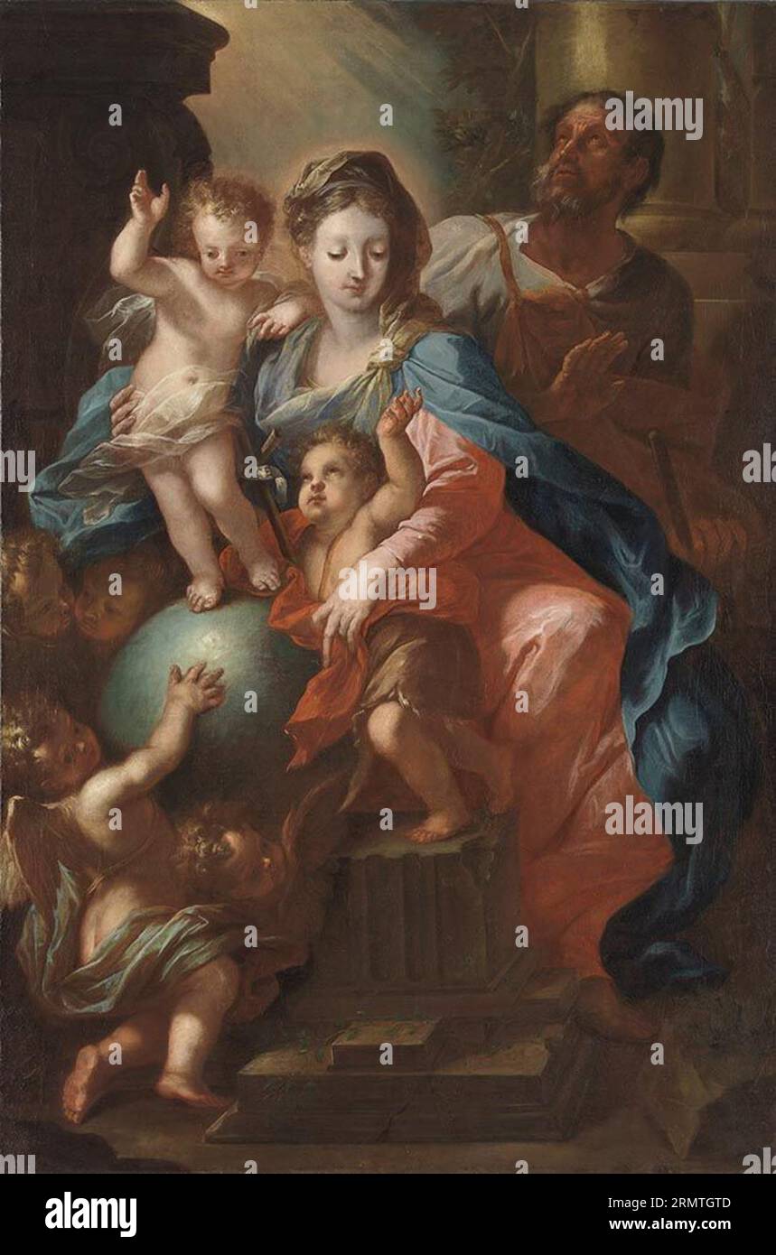 Heilige familie mit dem johannesknaben und engeln hi-res stock photography and images - Alamy