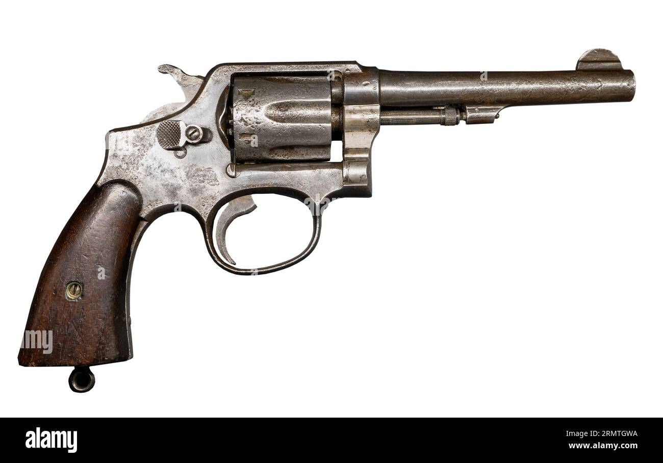 Pistol revolver isolated on white background. Gun cutout Stock Photo ...