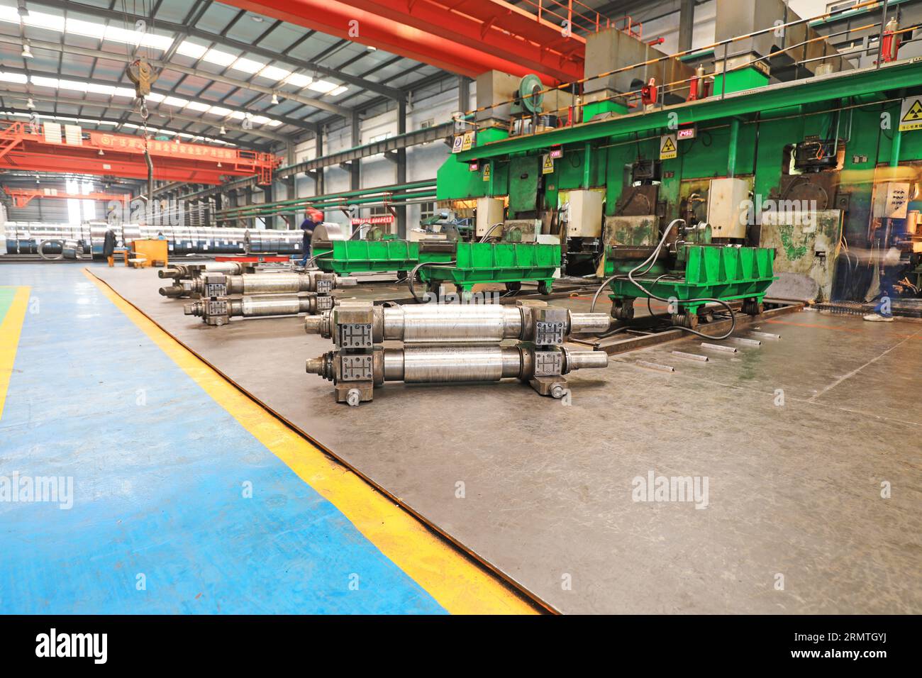 Cold rolling line in an iron and steel company, China Stock Photo - Alamy