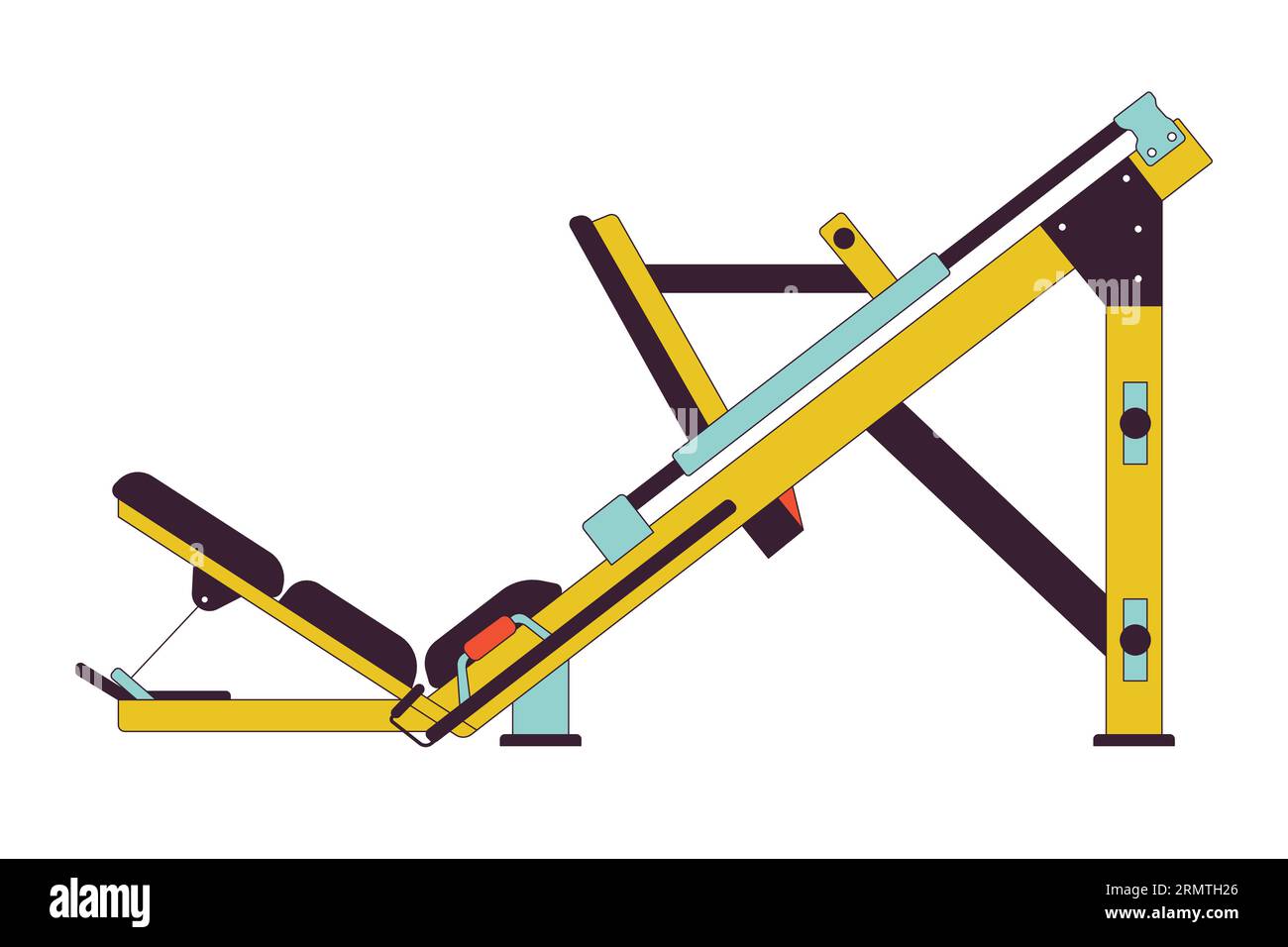 Chest press machine Stock Vector Images - Alamy
