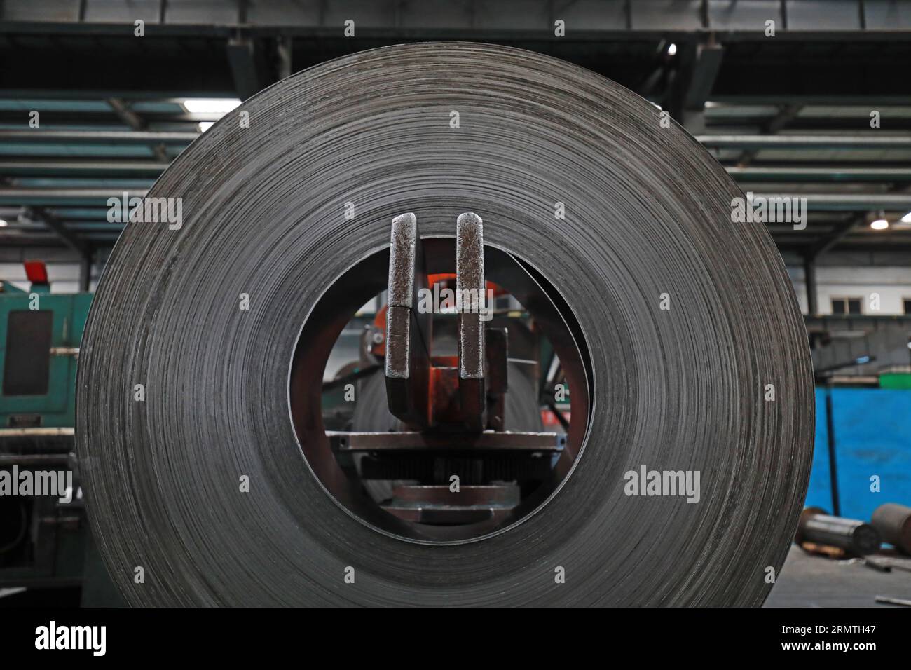 Refined strip steel in the plant, North China Stock Photo - Alamy