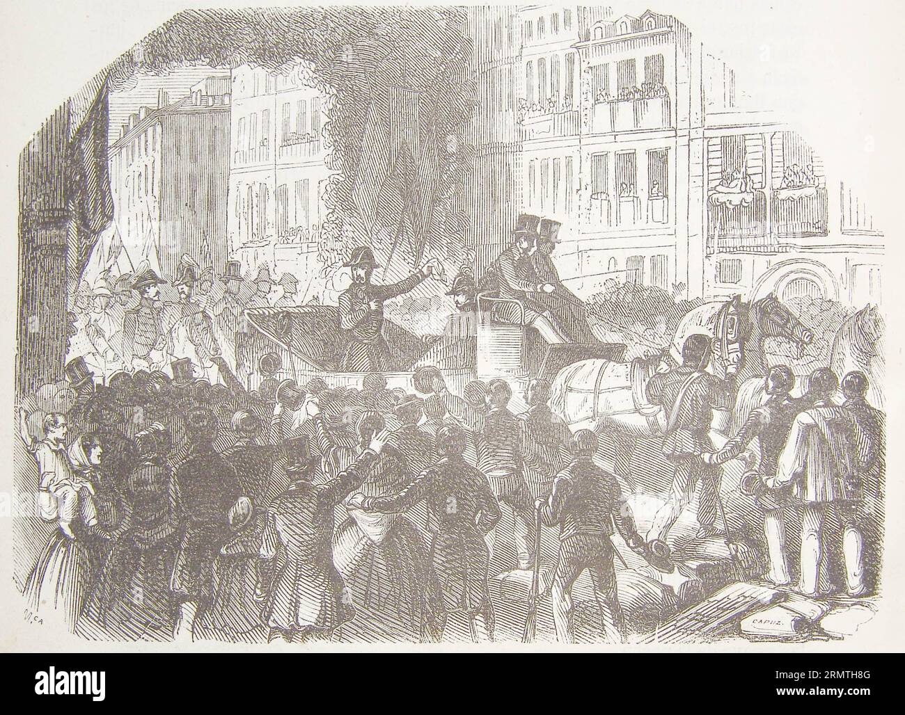 The July revolution in Madrid, 1854 Stock Photo - Alamy
