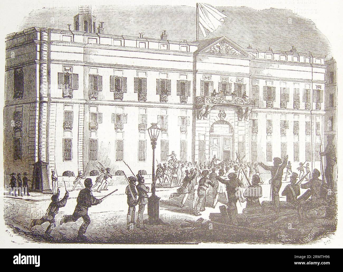 The July revolution in Madrid, 1854 Stock Photo - Alamy