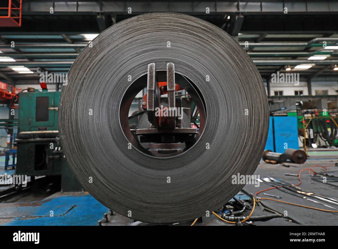 Refined strip steel in the plant, North China Stock Photo - Alamy