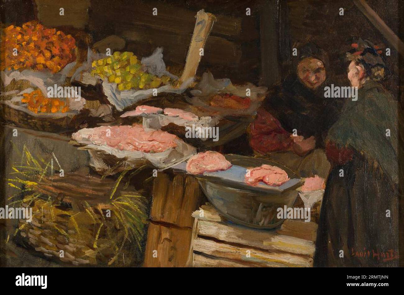 Marktstalletje 1890 by Louis Hartz Stock Photo - Alamy