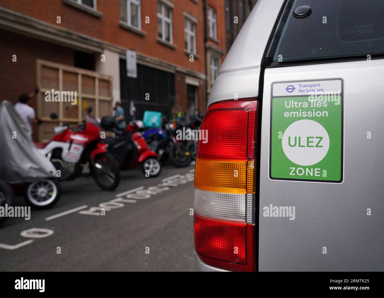 An anti ulez sticker on a vehicle on Warwick Avenue, London, on the ...