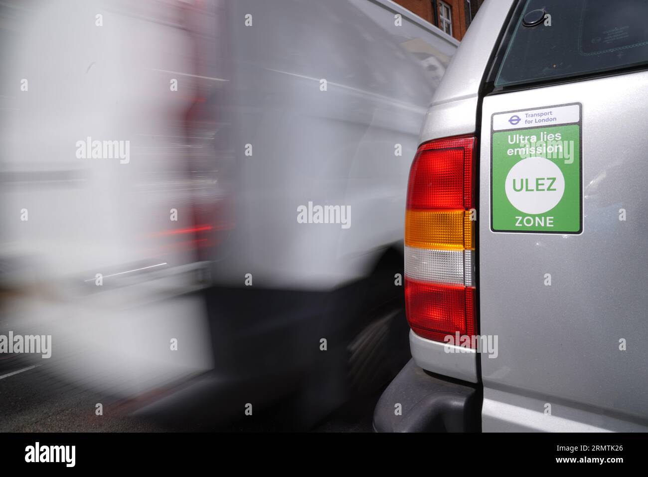 An anti ulez sticker on a vehicle on Warwick Avenue, London, on the ...