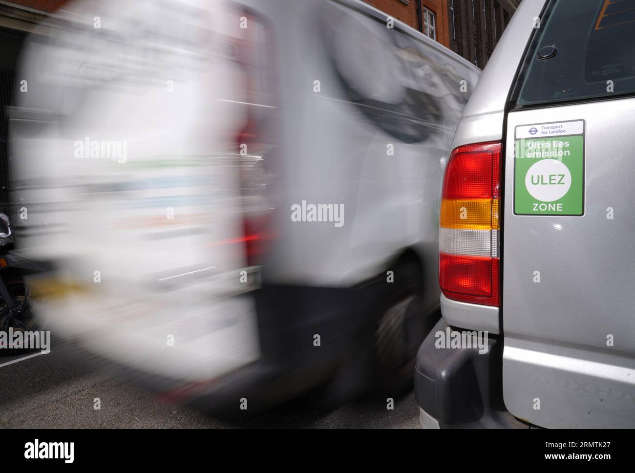 An anti ulez sticker on a vehicle on Warwick Avenue, London, on the ...