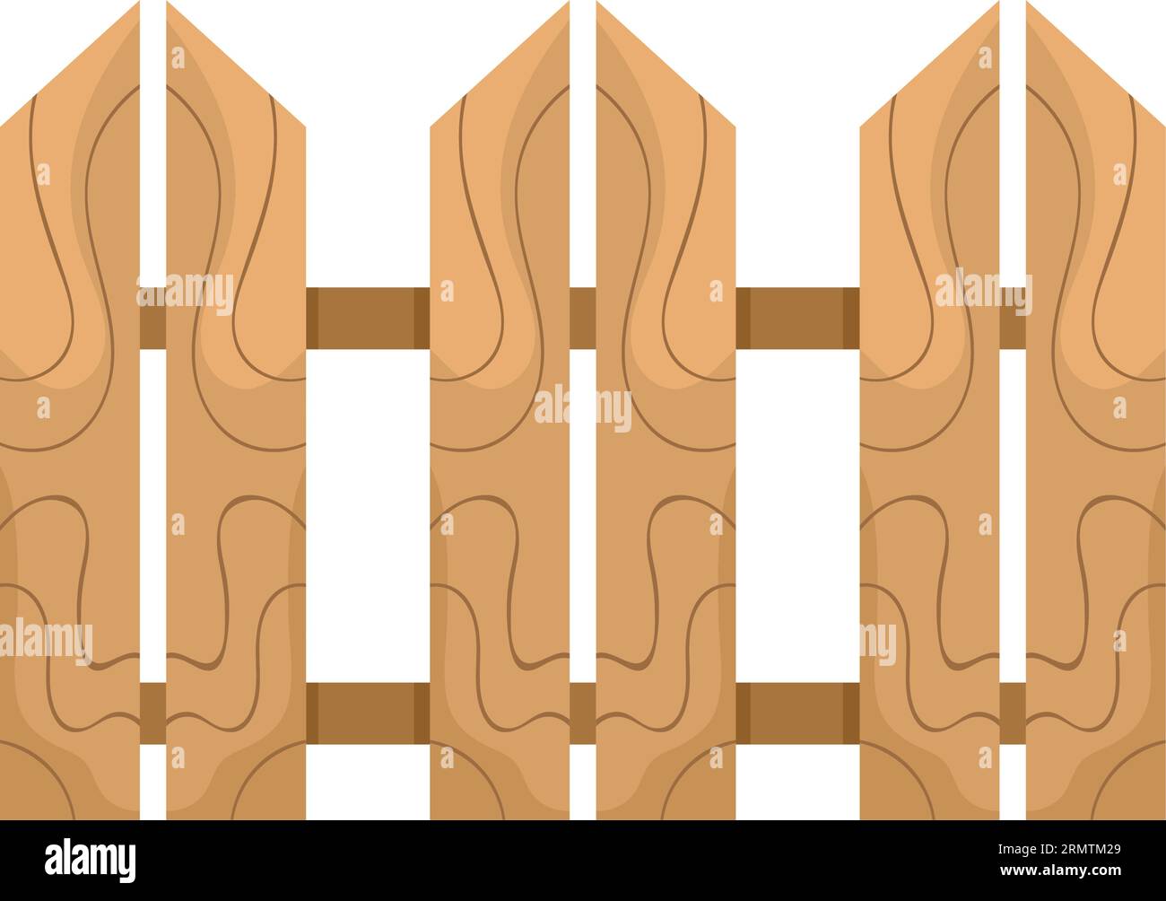 yard wooden fence vector isolated Stock Vector Image & Art - Alamy