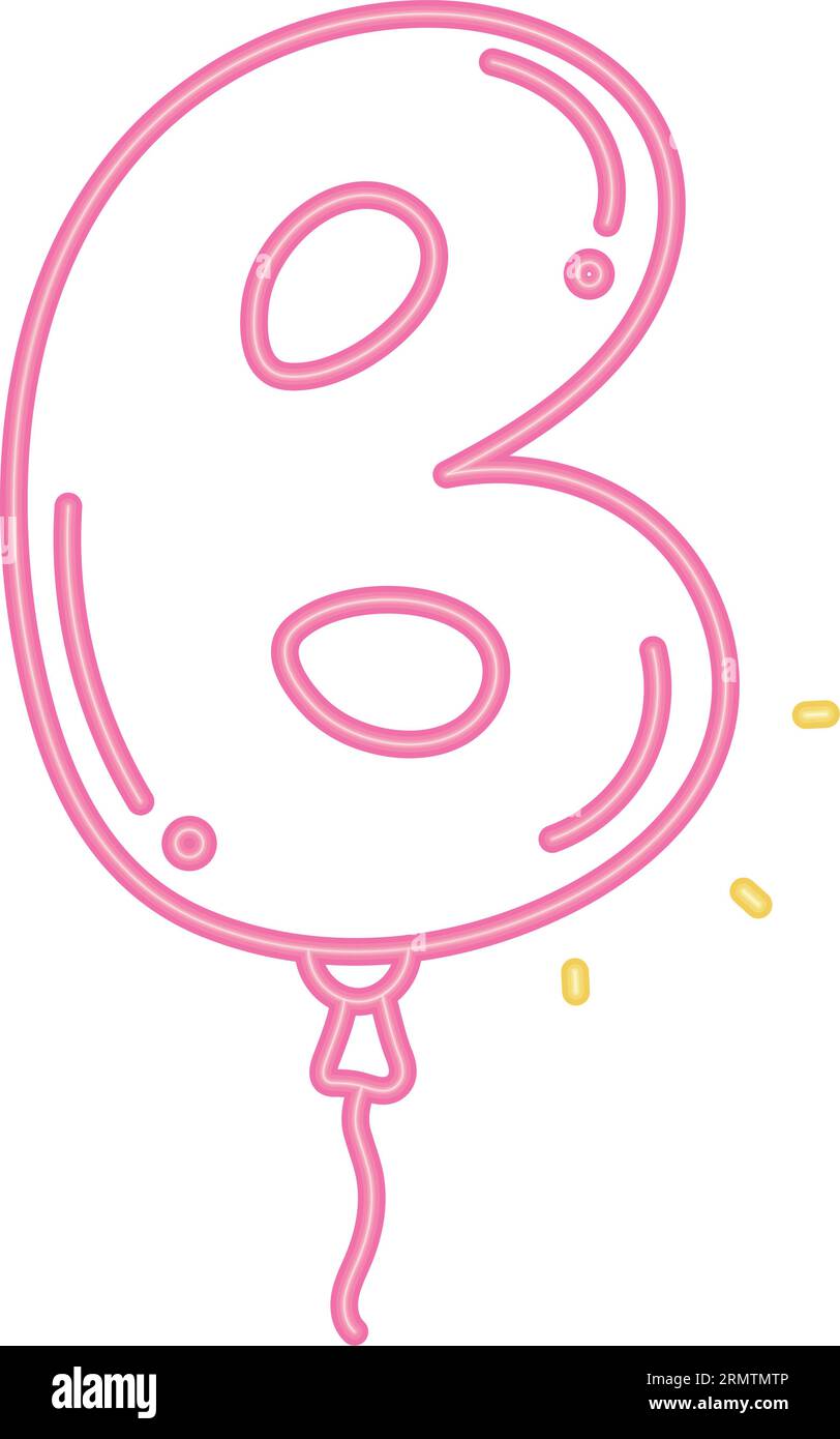 neon B helium balloon vector isolated Stock Vector Image & Art - Alamy