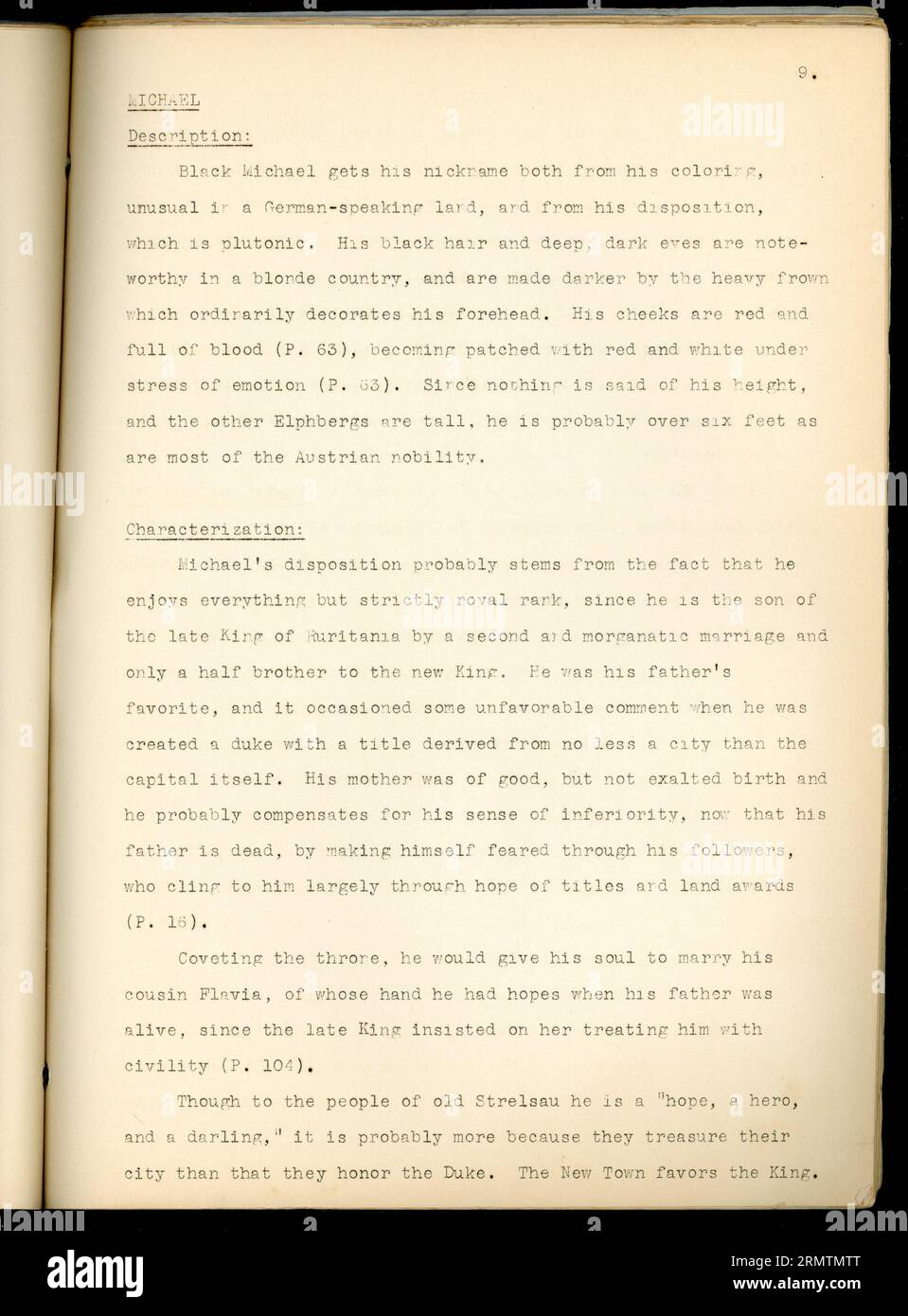 Character and Description of character BLACK MICHAEL (played in the ...