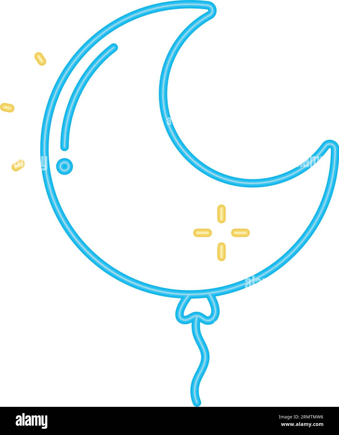 neon helium moon balloon vector isolated Stock Vector Image & Art - Alamy