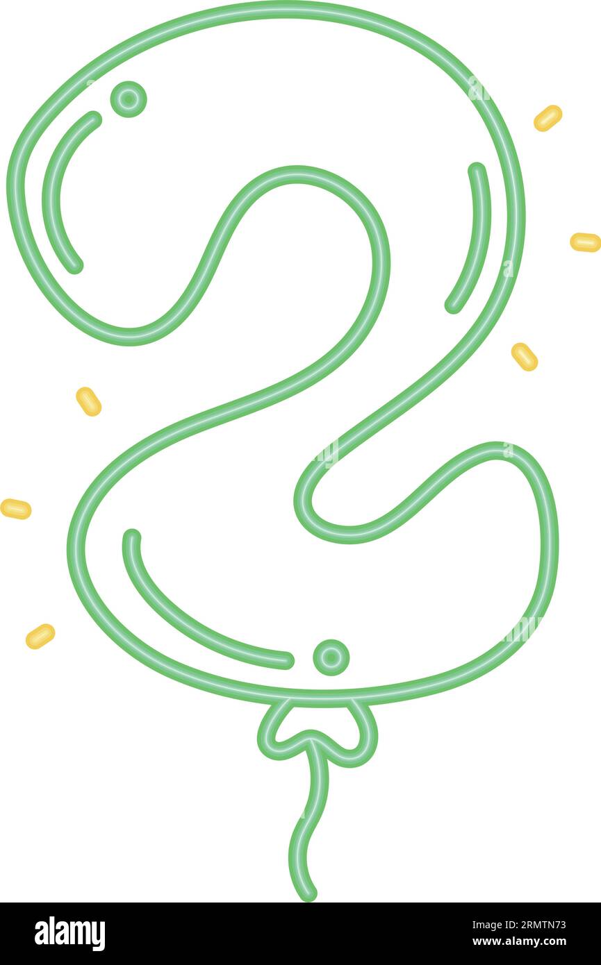 neon number 2 helium balloon vector isolated Stock Vector Image & Art ...