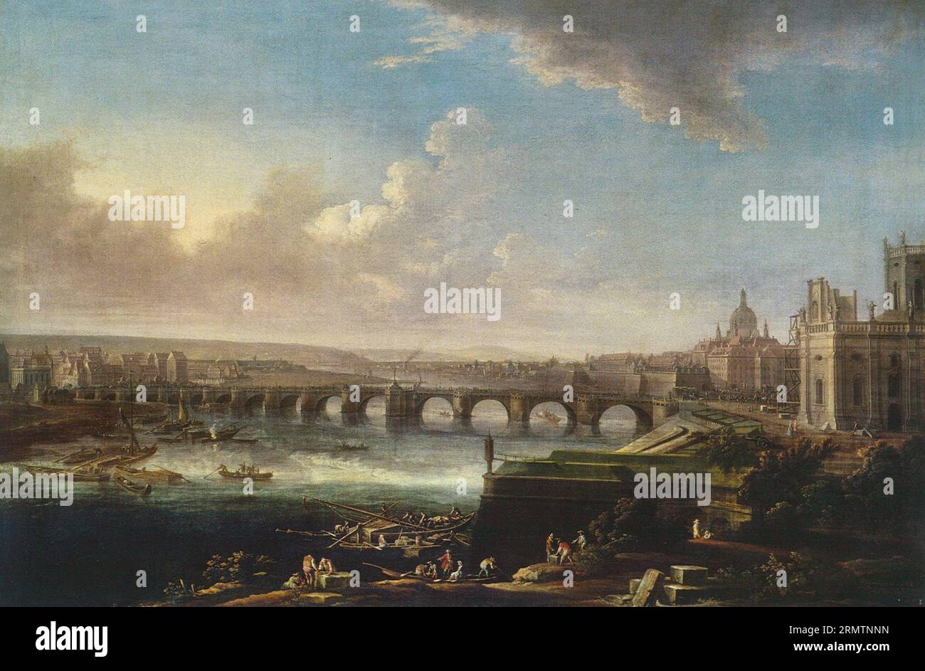 View of Dresden with the Augustus Bridge 1746 by Johann Alexander ...