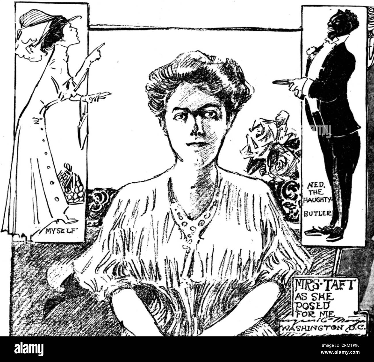 With Helen Herron Taft and "Ned, the Haughty Butler," June 25, 1908 ...