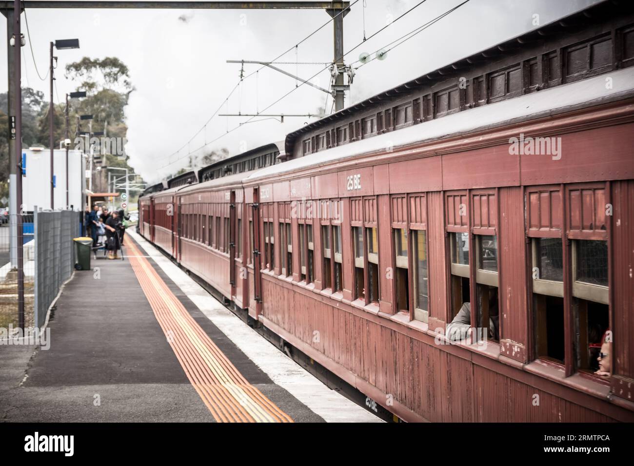 Heritage Steam Train in Melbourne Australia Stock Photo - Alamy