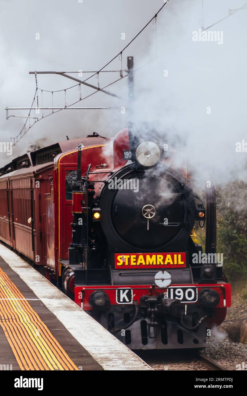 Heritage Steam Train in Melbourne Australia Stock Photo - Alamy