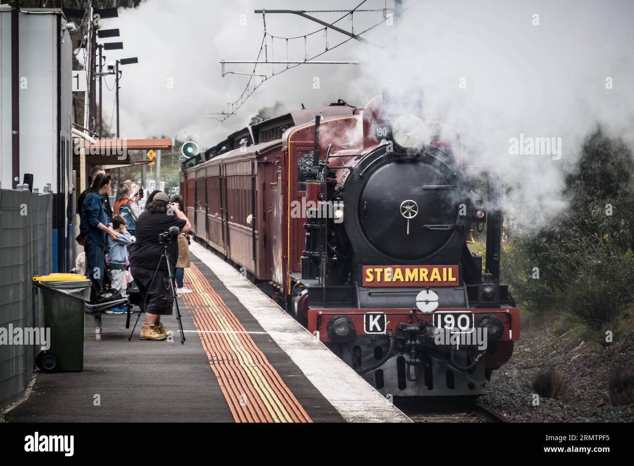 Heritage Steam Train in Melbourne Australia Stock Photo - Alamy