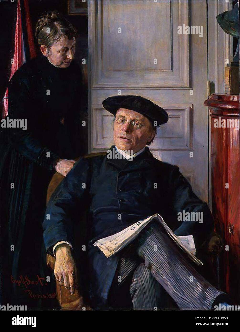 Portrait of the Author Jonas Lie and his Wife Thomasine 1889 by Eyolf ...