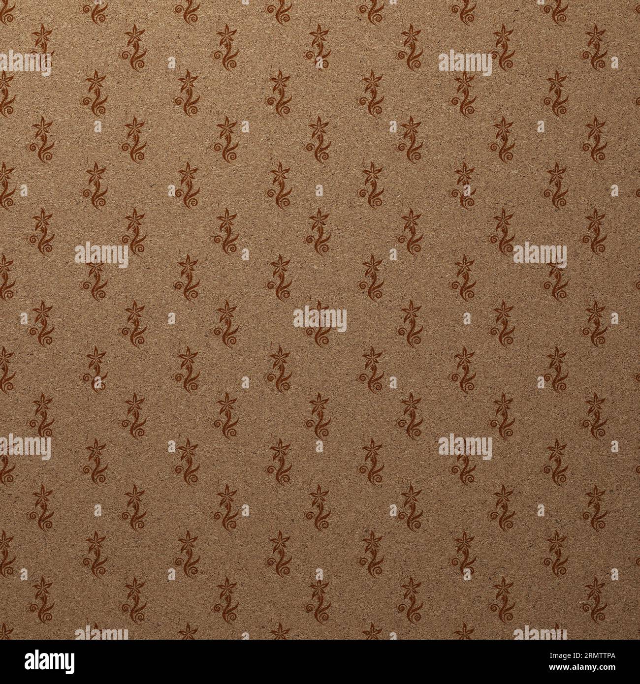 Brown wallpaper with beautiful floral pattern as background Stock Photo ...