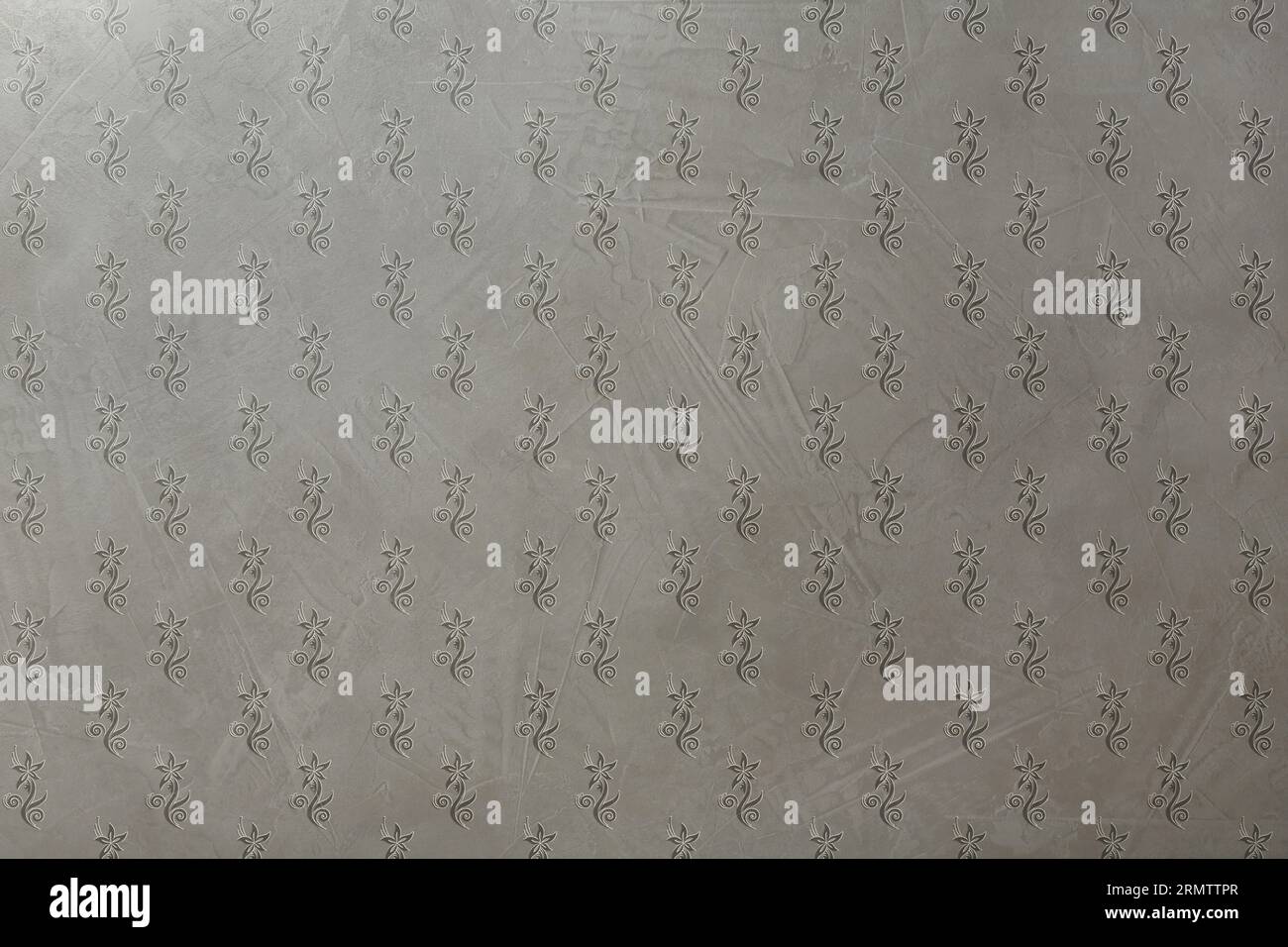 Grey wallpaper with beautiful floral pattern as background Stock Photo ...