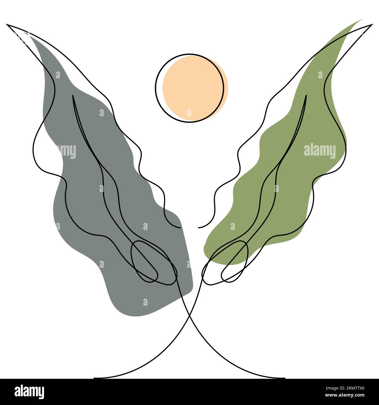 Leaf Lines logo design, Background Icons Artwork Artwork Colors pAstel ...