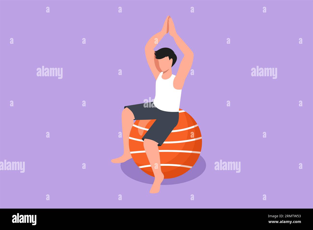 Character flat drawing physiotherapy rehabilitation isometric ...