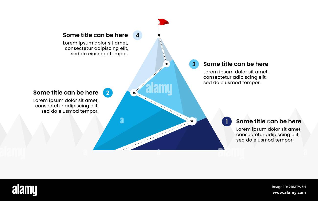 Infographic template with icons and 4 options or steps. Way to the ...