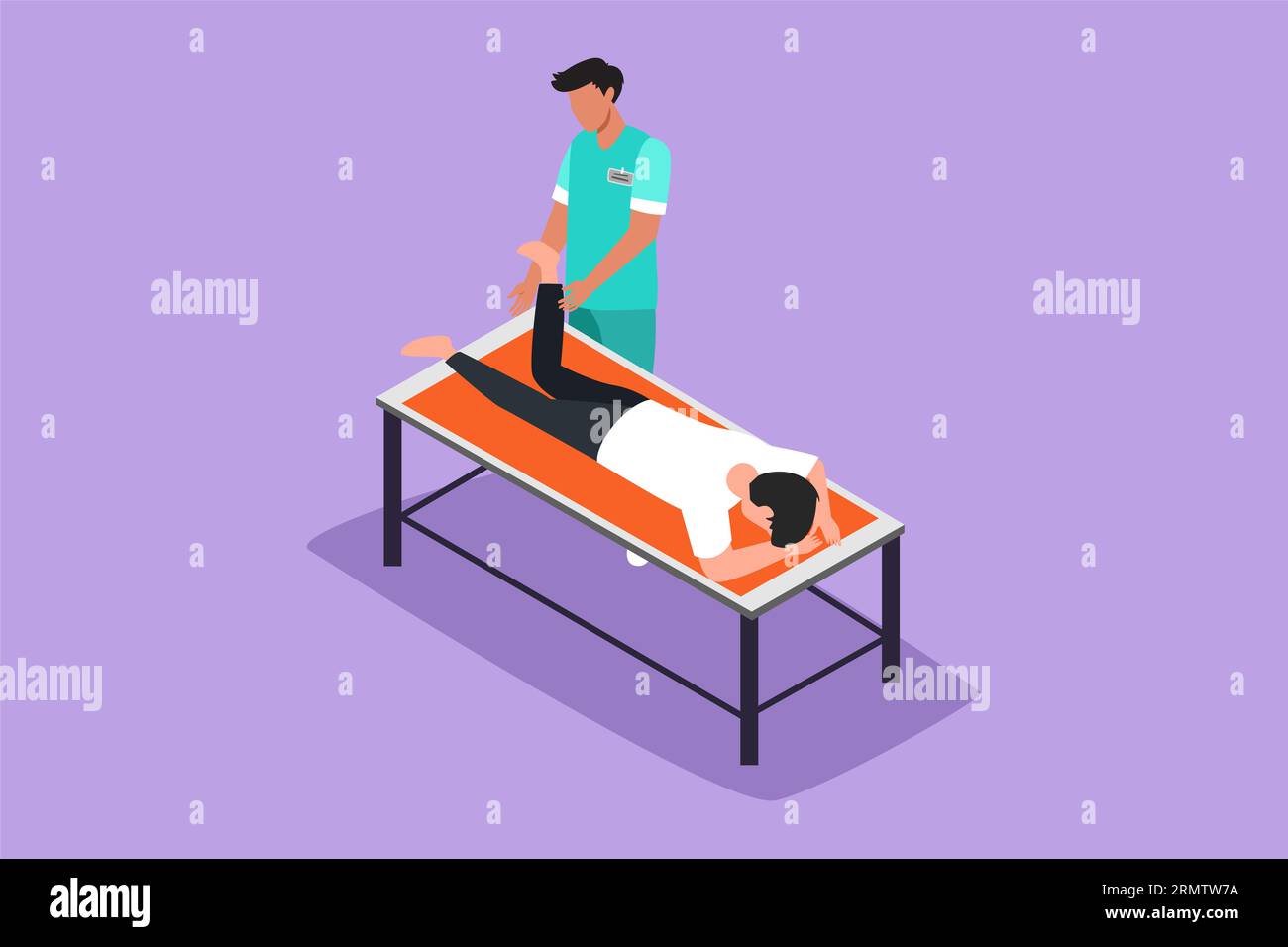 Character flat drawing physiotherapy rehabilitation assistance. Injury ...